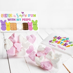 EDITABLE Easter S’mores Bag Toppers Printable, Treats for My Peeps ...