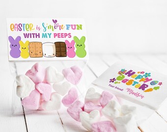 S'more Easter Treats Bag Toppers Printable Easter Bunny - Etsy