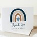 EDITABLE Boho Rainbow Thank You Card Printable, Boy Baby Shower Flat ...