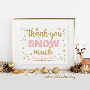 Thank You Snow Much Sign Printable Winter Onederland - Etsy