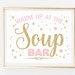 Soup Bar Sign Printable Winter Onederland Decorations Pink - Etsy