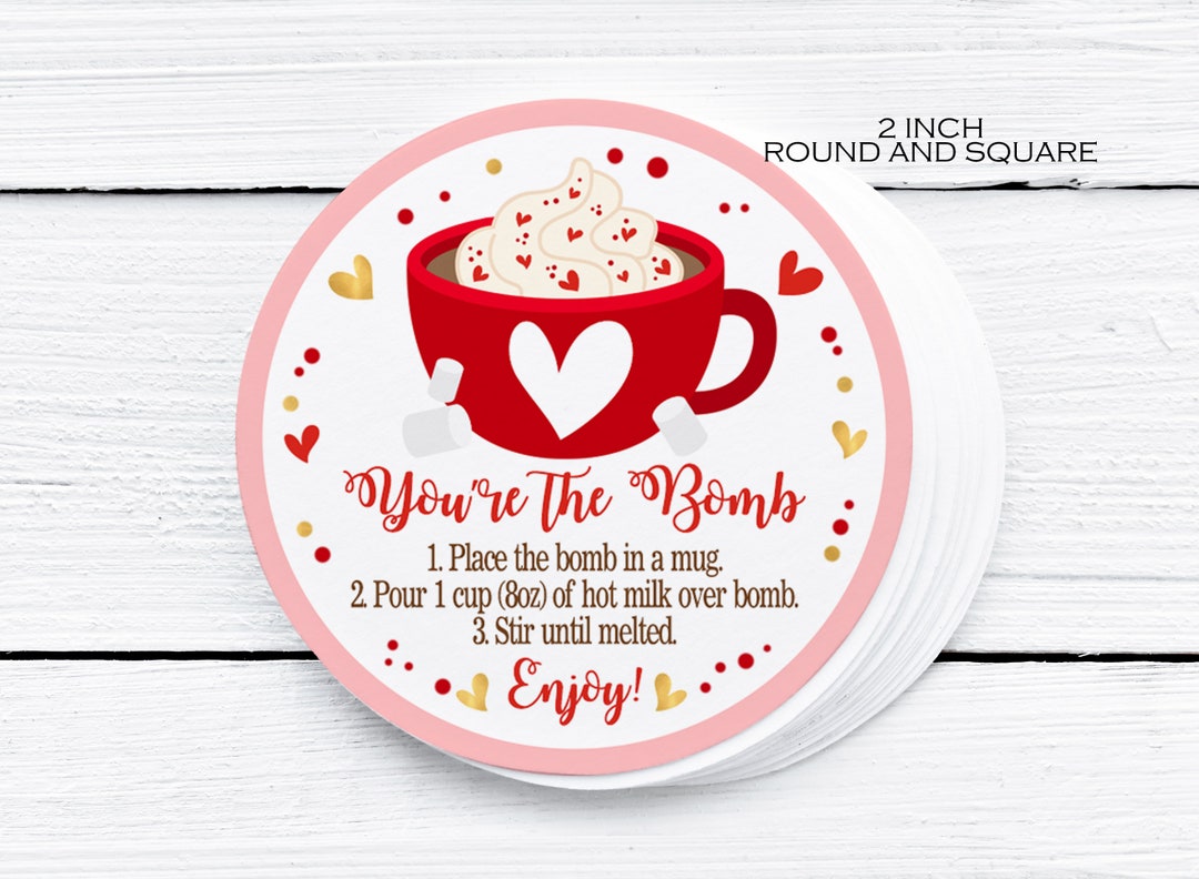 Hot Chocolate Bomb Tags Printable, Hot Cocoa Bomb Instructions ...