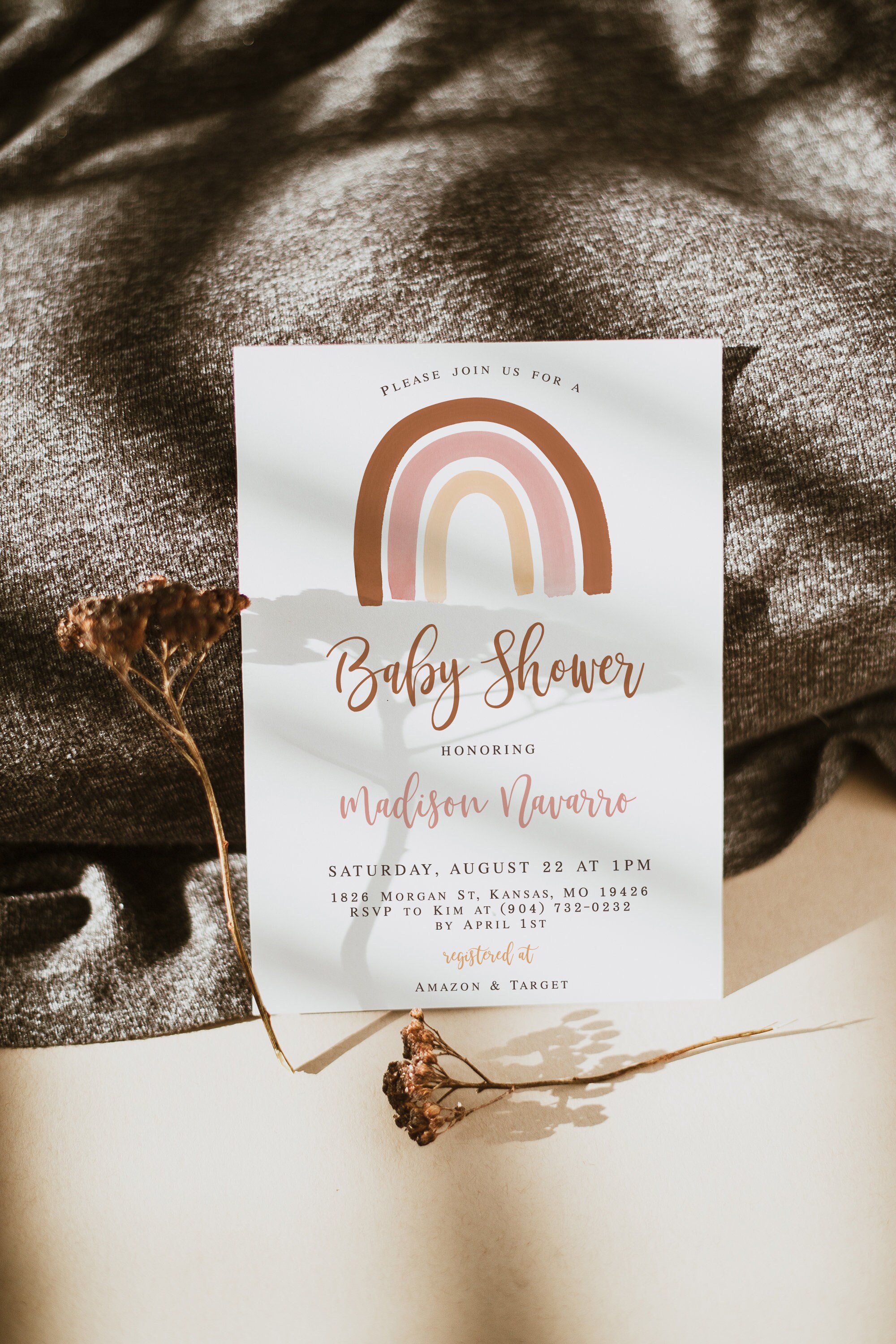 Boho Rainbow Adults Only Invitation Insert Card No Kids or - Etsy