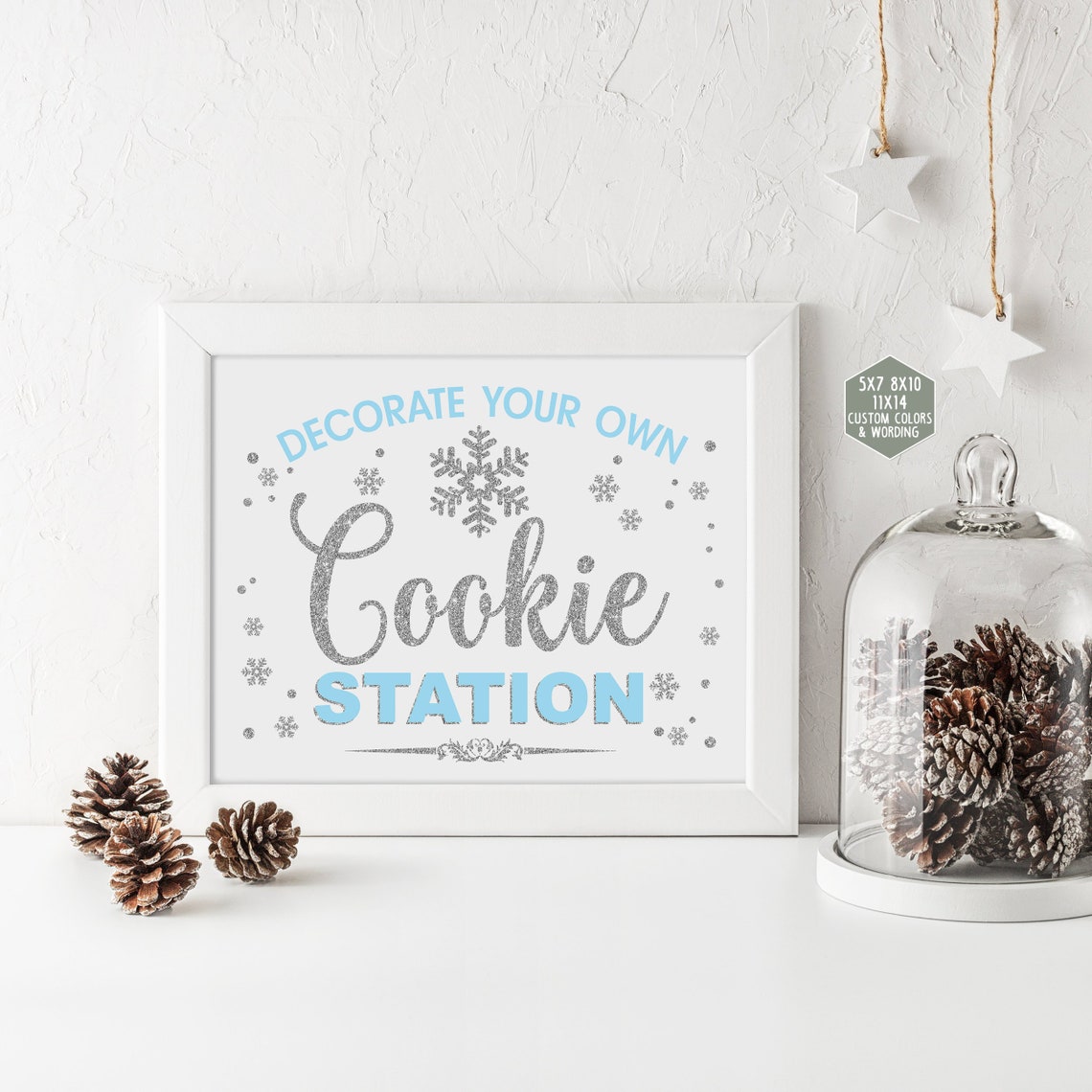Cookie Station Sign Printable Winter Onederland Decorations | Etsy