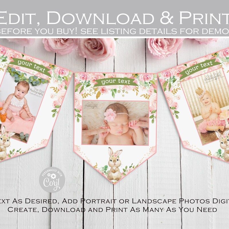 Boho Monthly Banner - Etsy