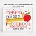 EDITABLE Girl Last Day of School Printable Sign, End of School Year ...