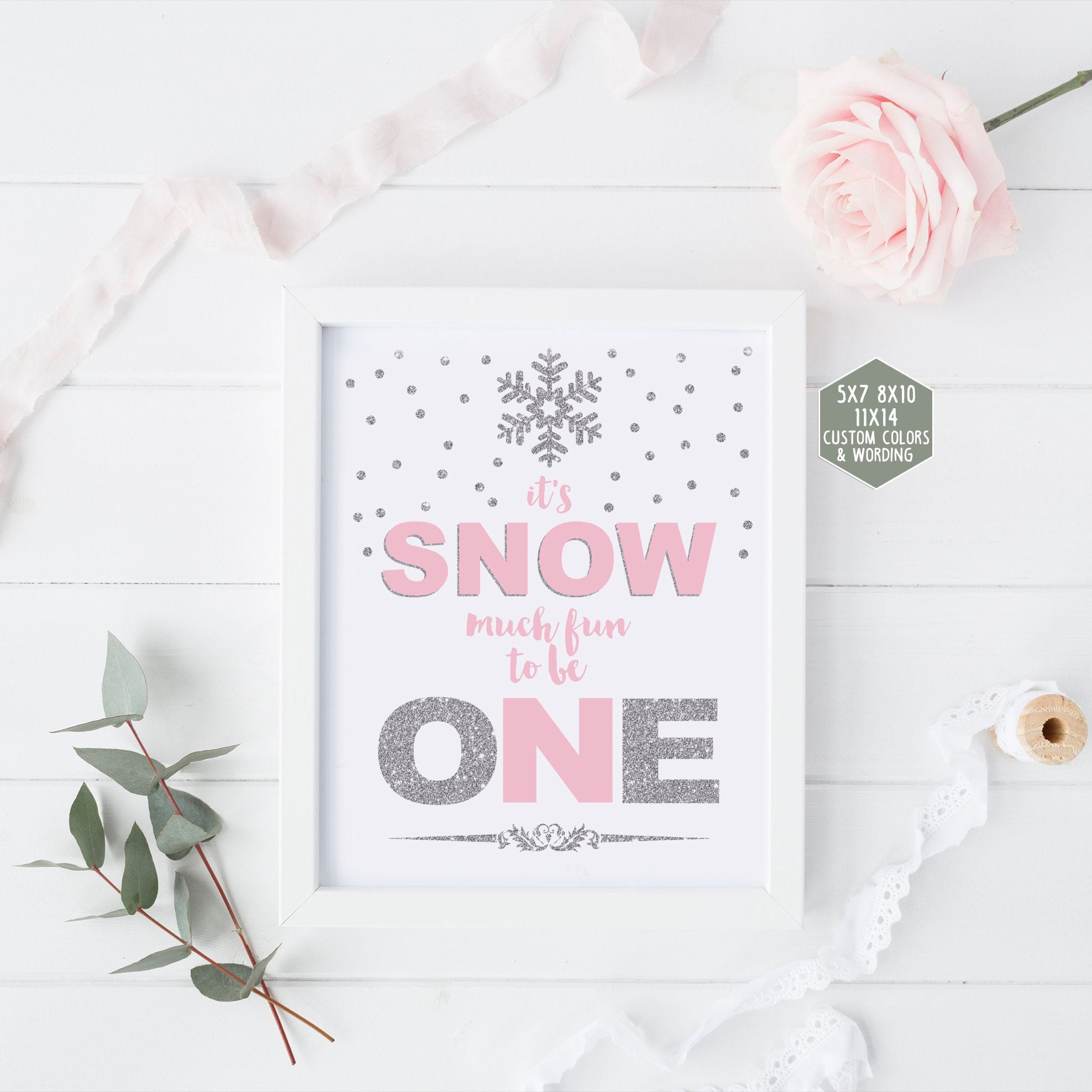It's snow much fun to be one sign printable winter | Etsy