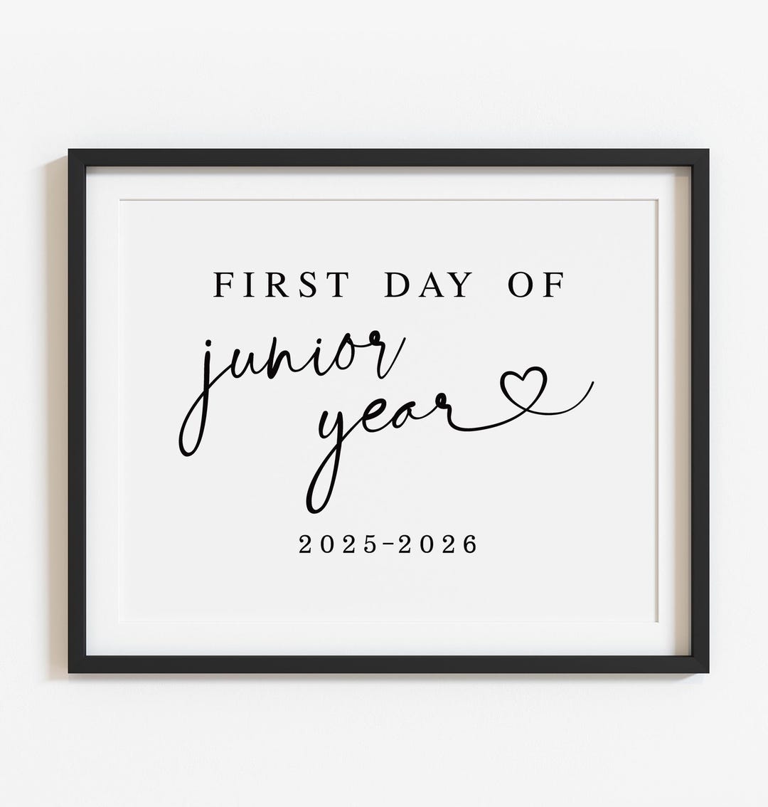 Minimalist First Day of 11th Grade Sign Printable, Modern Back to ...