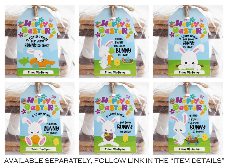 Happy Easter Gift Tag Printable Easter Basket Party Favors - Etsy