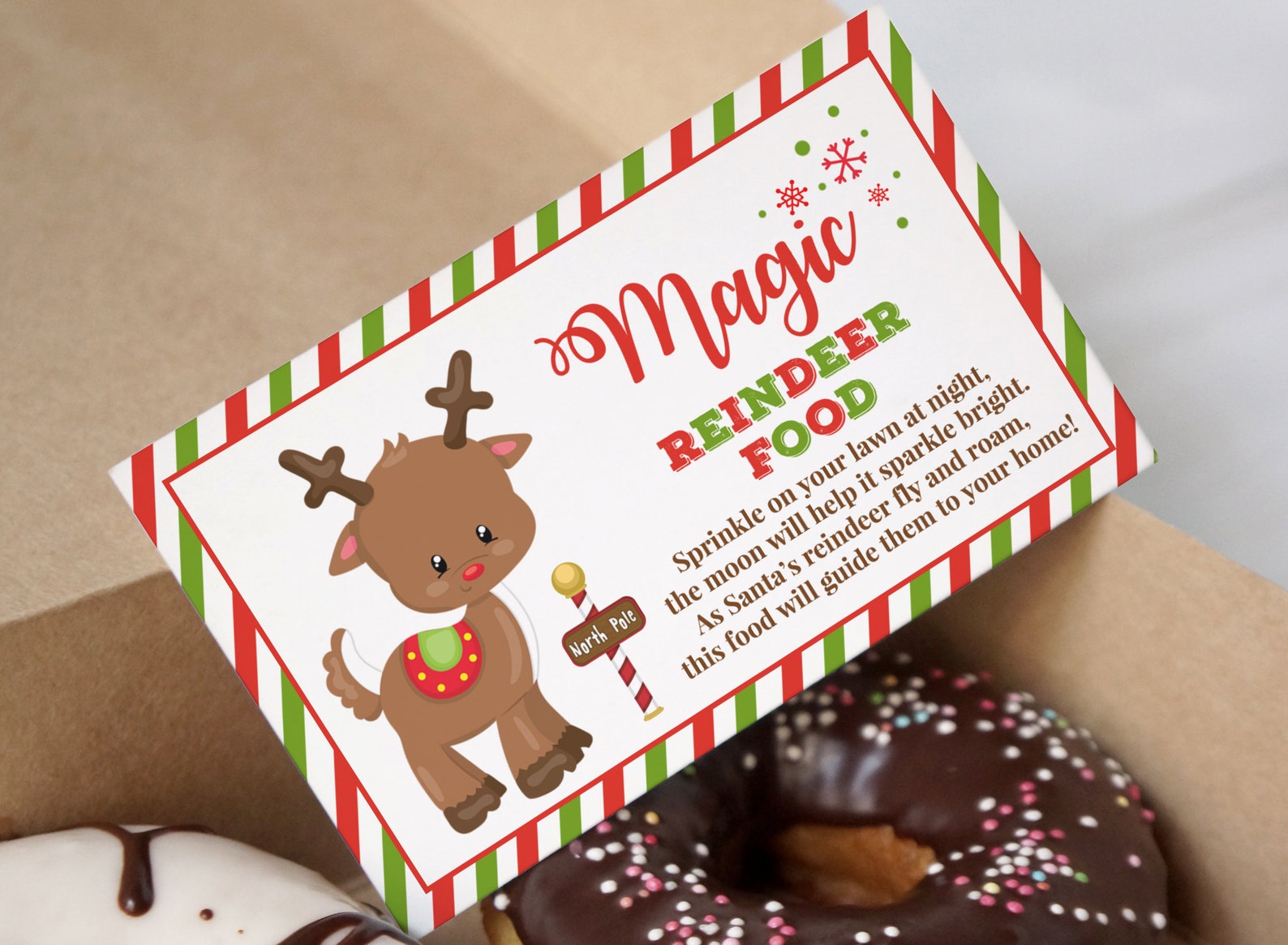 Magic Reindeer Food Tags Printable, Kids Christmas Tag, DIY Class ...