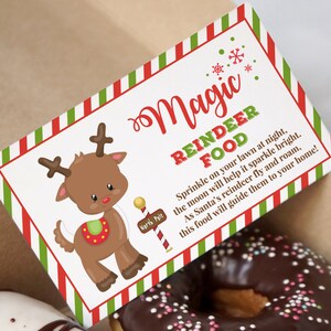 Magic Reindeer Food Tags Printable, Kids Christmas Tag, DIY Class ...