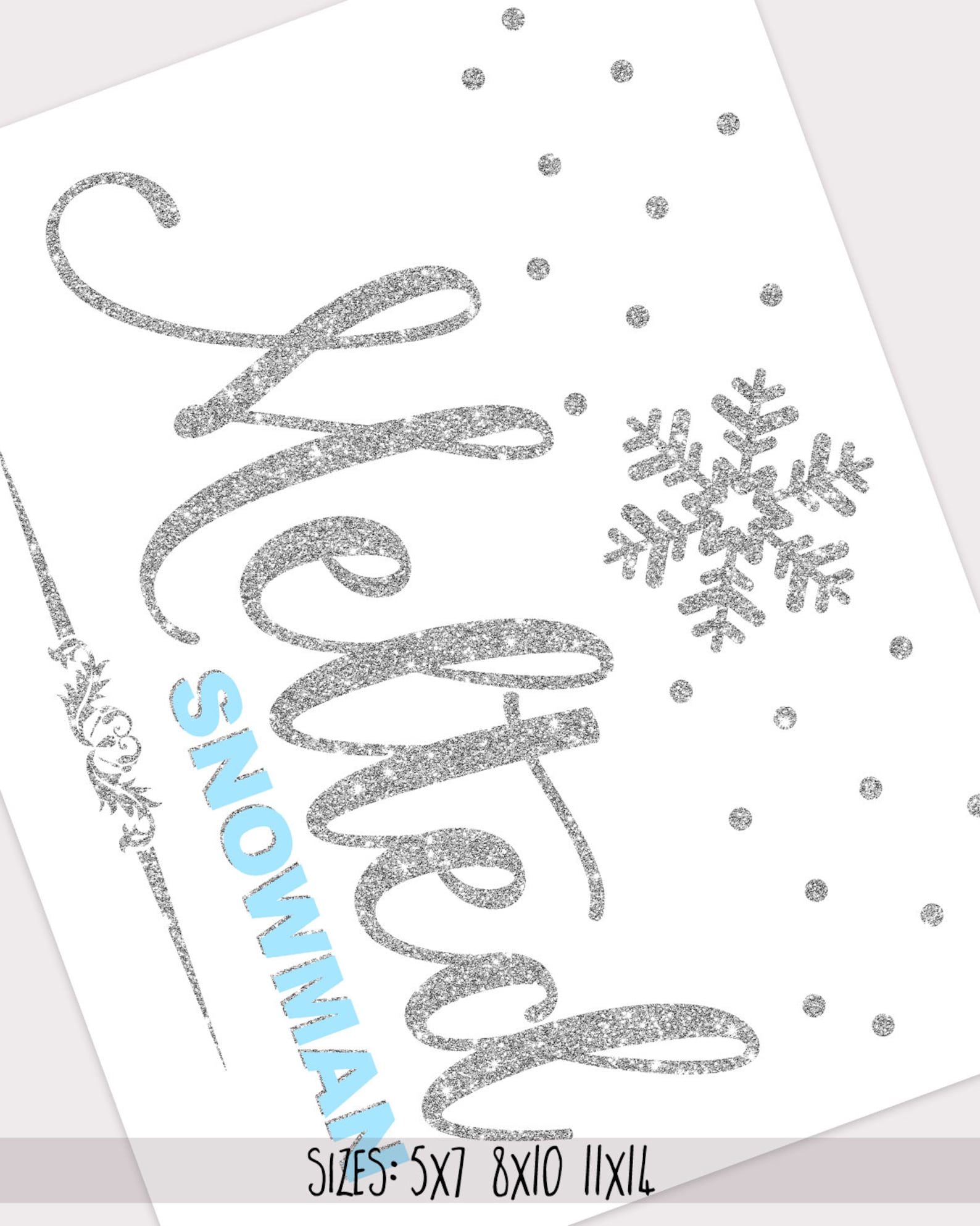 Melted Snowman Sign Printable, Winter Onederland Decorations, Blue and ...