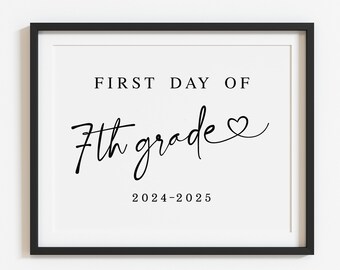 7TH GRADE Chalkboard Sign - Etsy