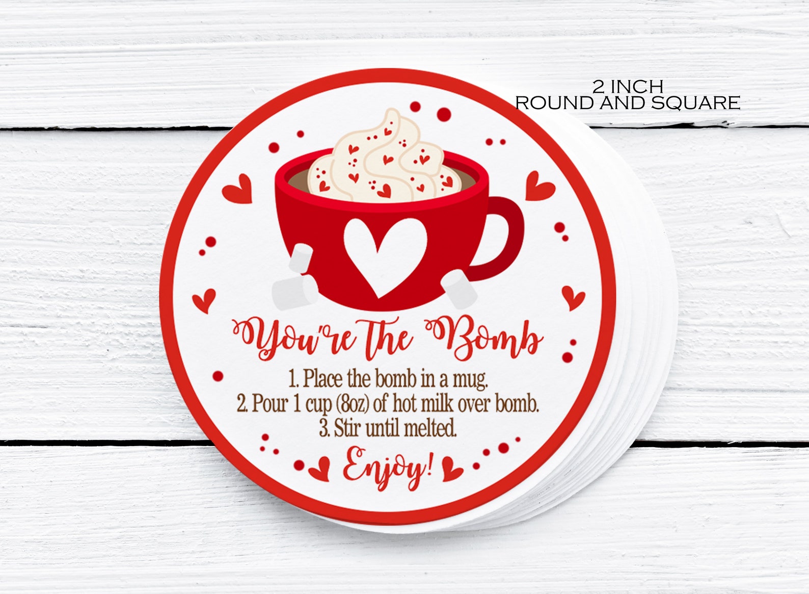 Hot Chocolate Bomb Tags Printable Hot Cocoa Bomb Tag - Etsy