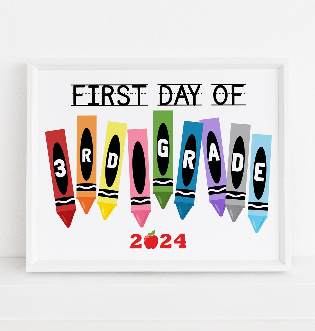 First Day of 3rd Grade Sign, First Day of School Printable, Kids Back ...