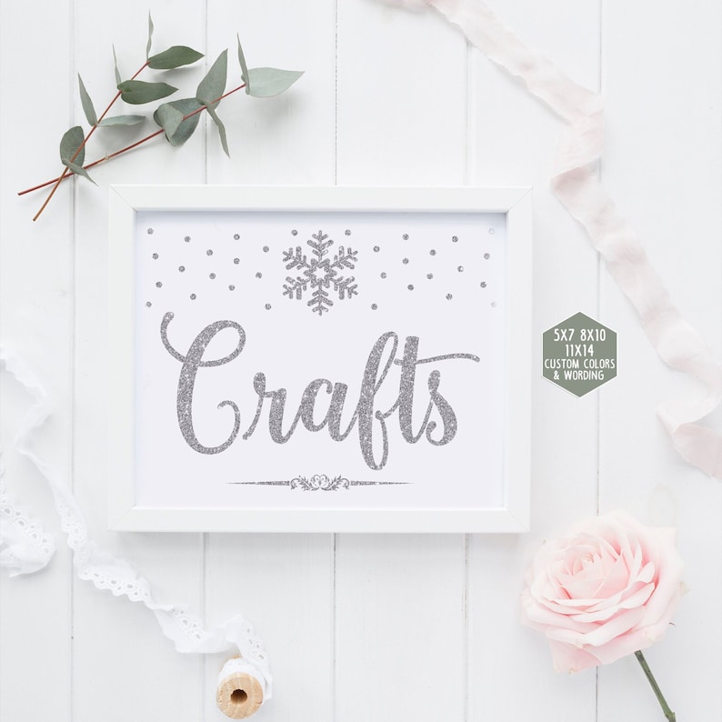 Crafts Bar Sign Printable Winter Onederland Decorations - Etsy