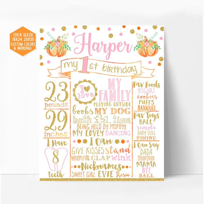 Taco Bar Sign Printable Fall Girl Baby Shower Sign Pink and - Etsy