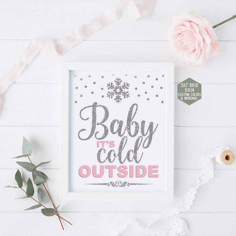 Baby Its Cold Outside Sign Printable Winter Onederland - Etsy