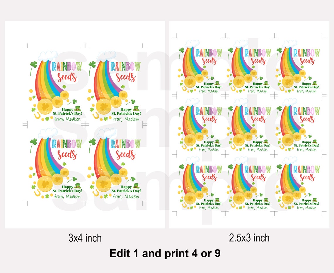 EDITABLE You're the Pot of Gold at the End of My Rainbow | Etsy