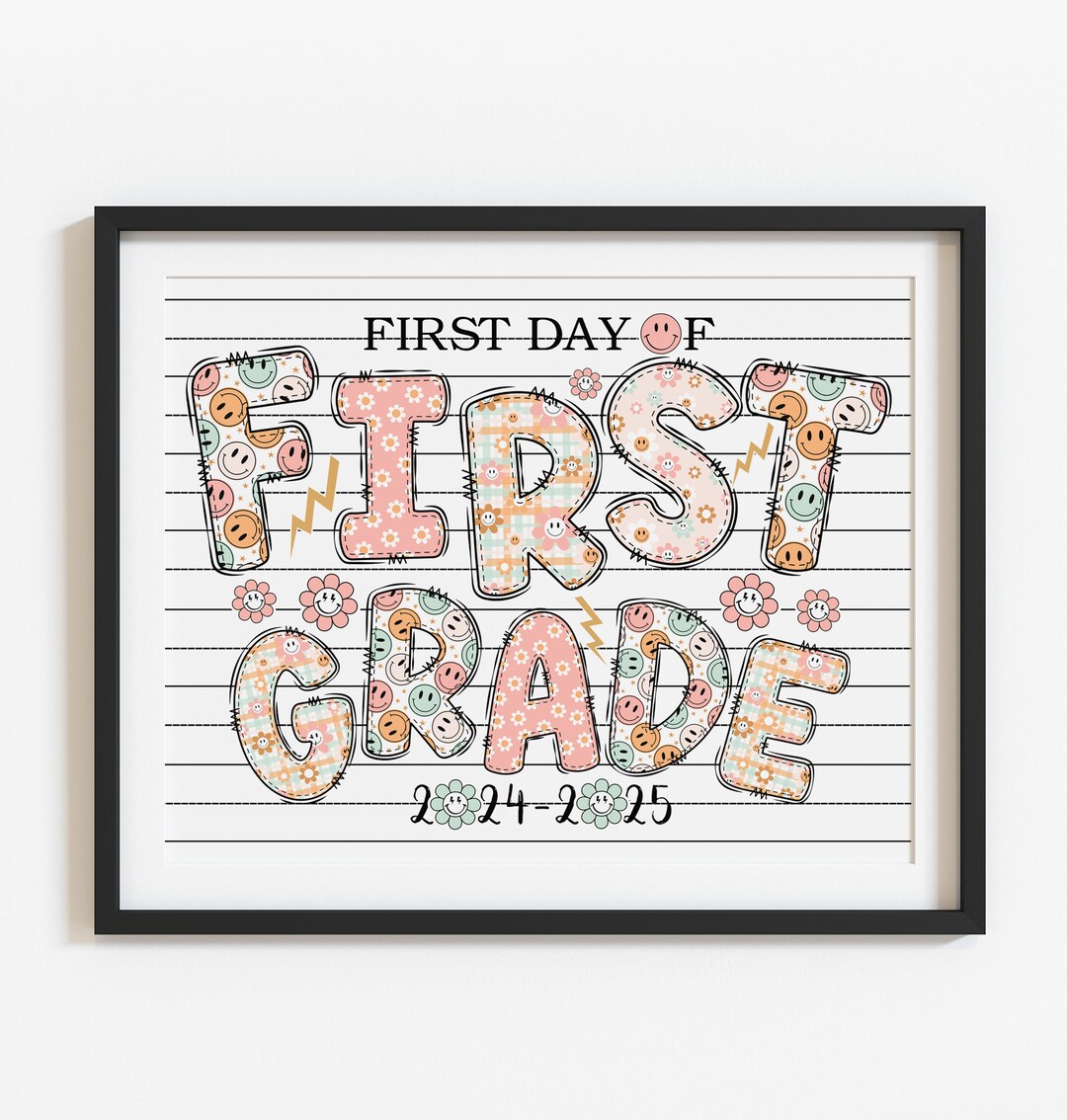 First Day of 1st Grade Sign Printable, Girl Back to School Photo Prop ...