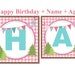 Camping Happy Birthday Banner Girl Camp Birthday Party | Etsy