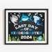 Shark Last Day of Kindergarten Sign Printable, Boy Chalkboard End of ...