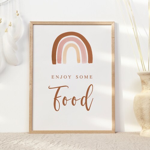 Drinks Sign Printable Boho Rainbow Baby Shower Table - Etsy