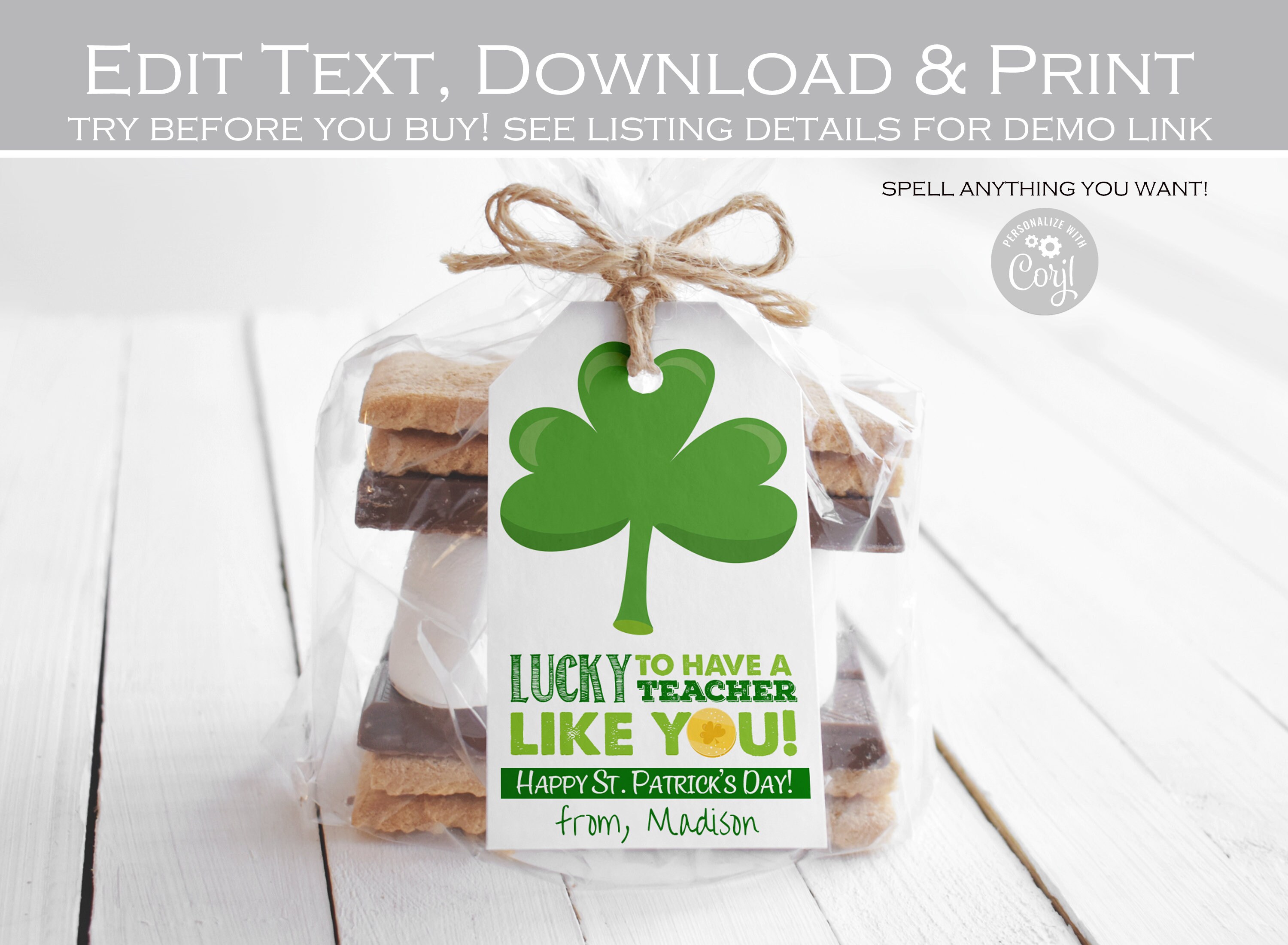 EDITABLE You're the Pot of Gold at the End of My Rainbow, St. Patrick's ...