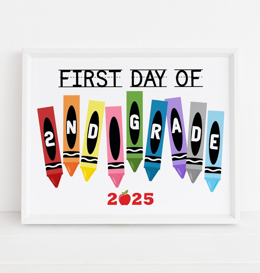 First Day of 2nd Grade Sign Printable, Kids Back to School Photo Prop ...
