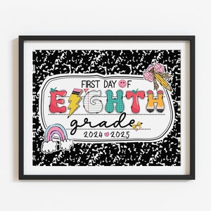 First Day of 8th Grade - Etsy