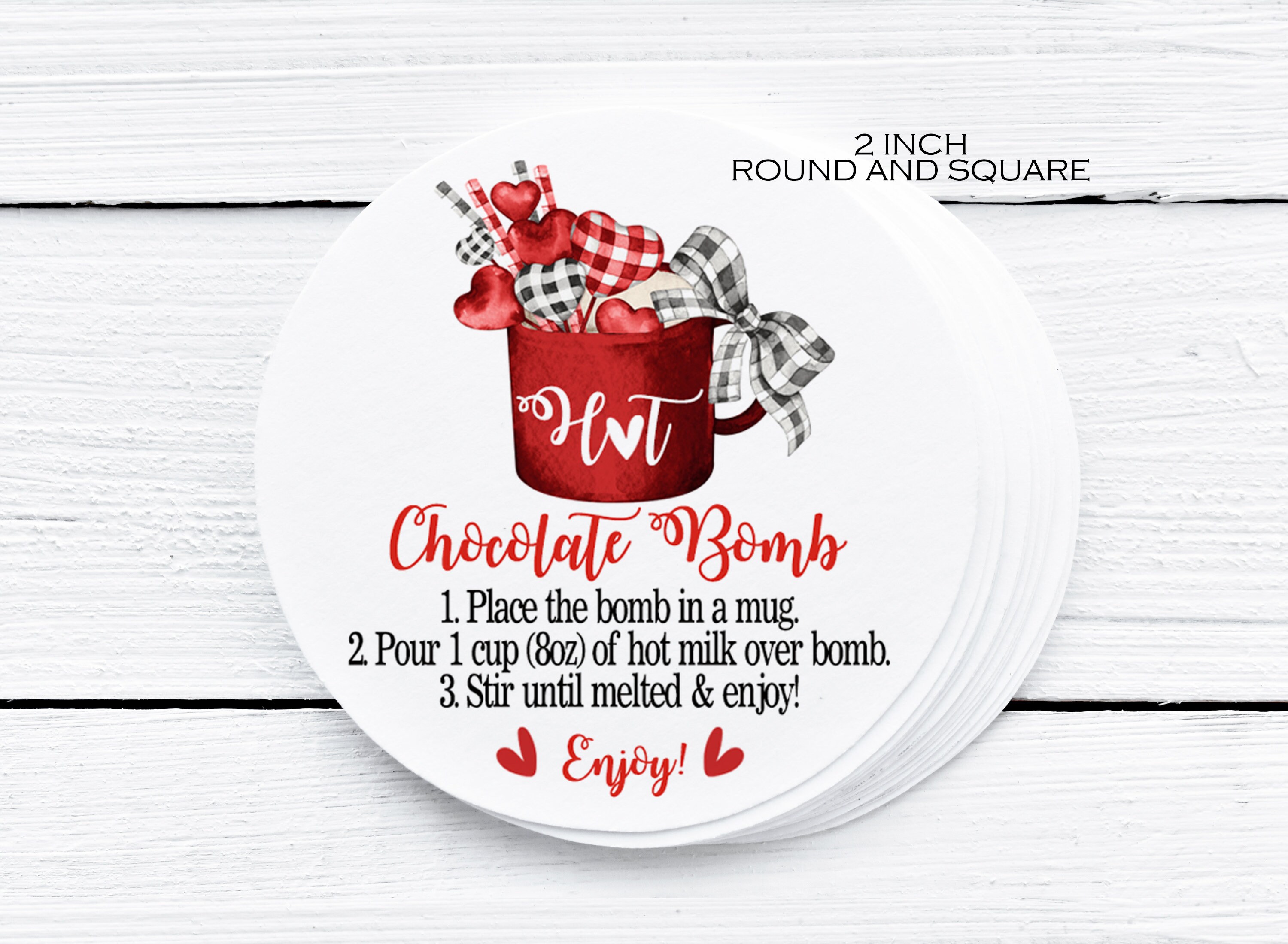 Hot Chocolate Bomb Tags Printable Hot Cocoa Bomb tag | Etsy