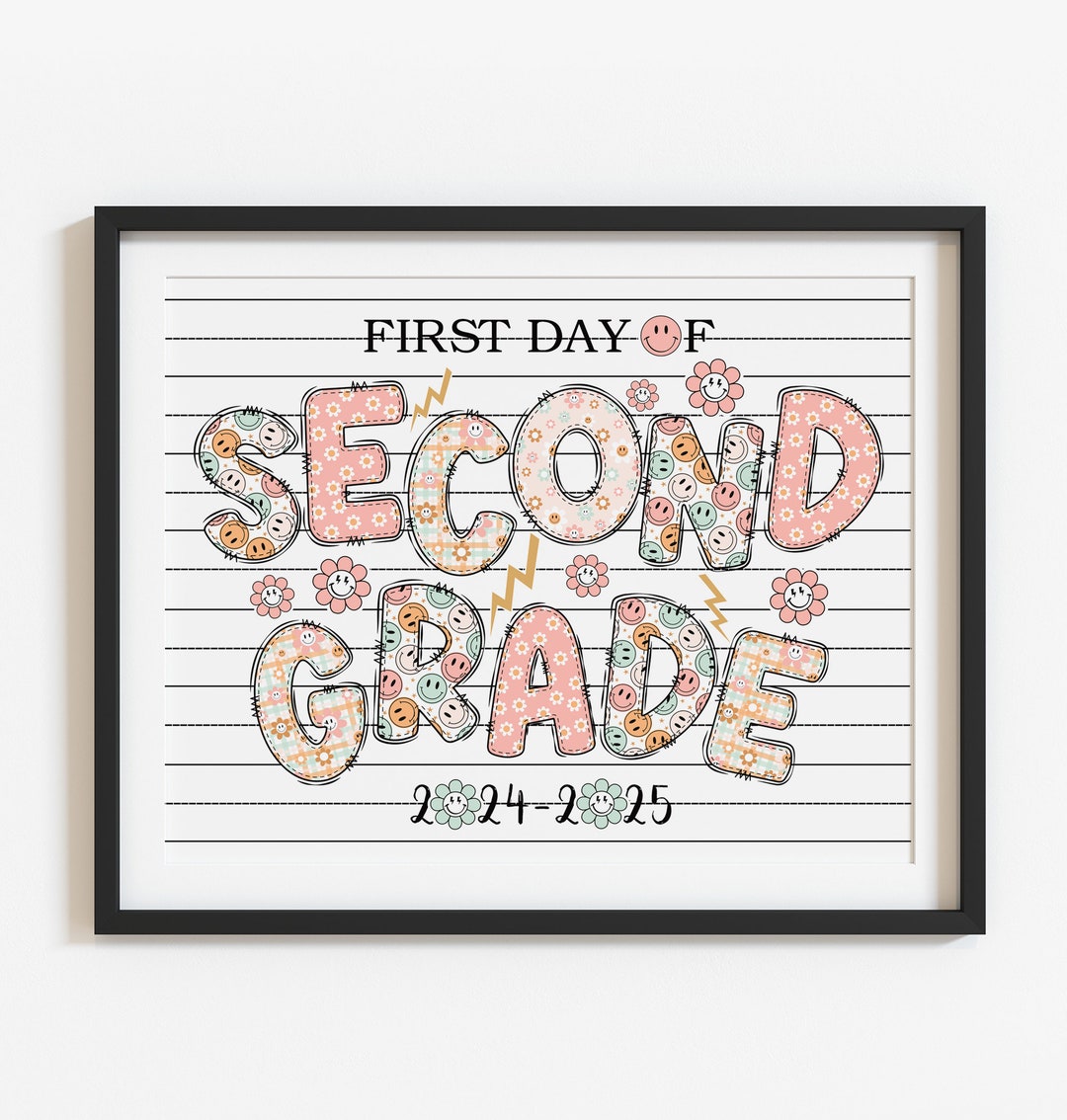 First Day of 2nd Grade Sign Printable, Girl Back to School Photo Prop ...