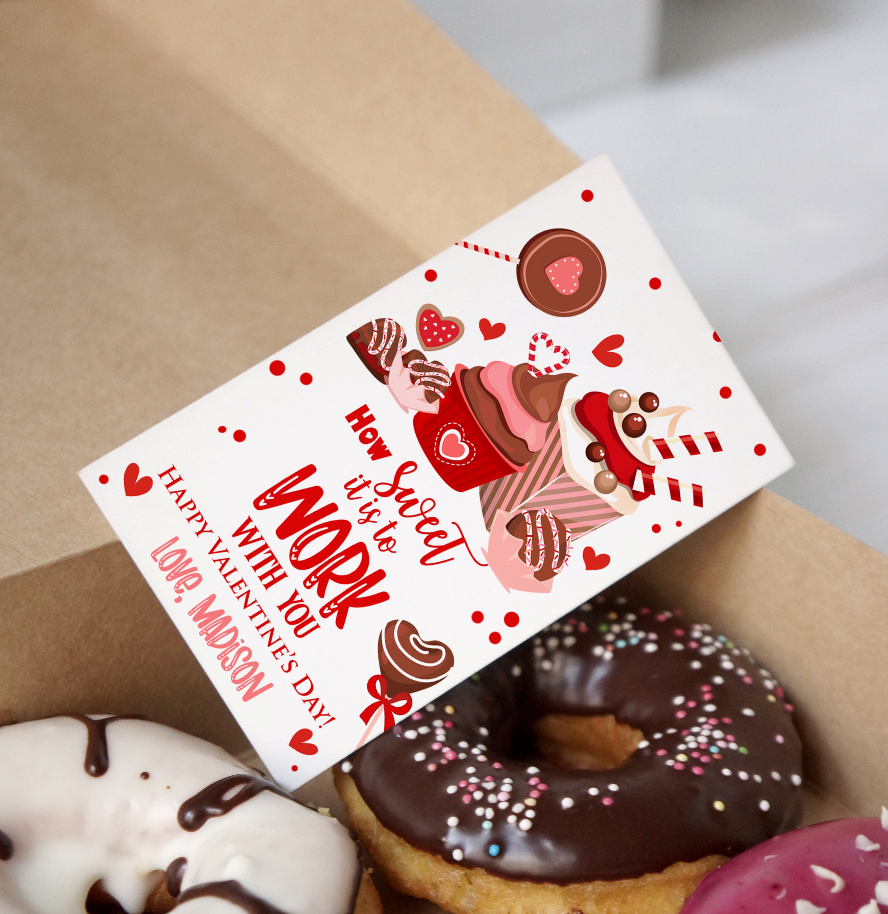 EDITABLE Coworker Valentine's Day Gift Tag Printable - Etsy