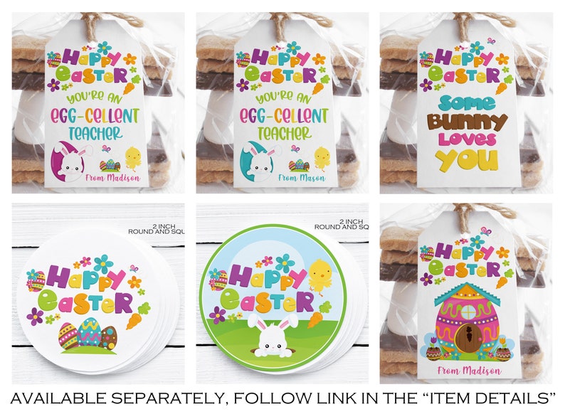 EDITABLE Easter Smores Bag Toppers Printable Treats for My | Etsy