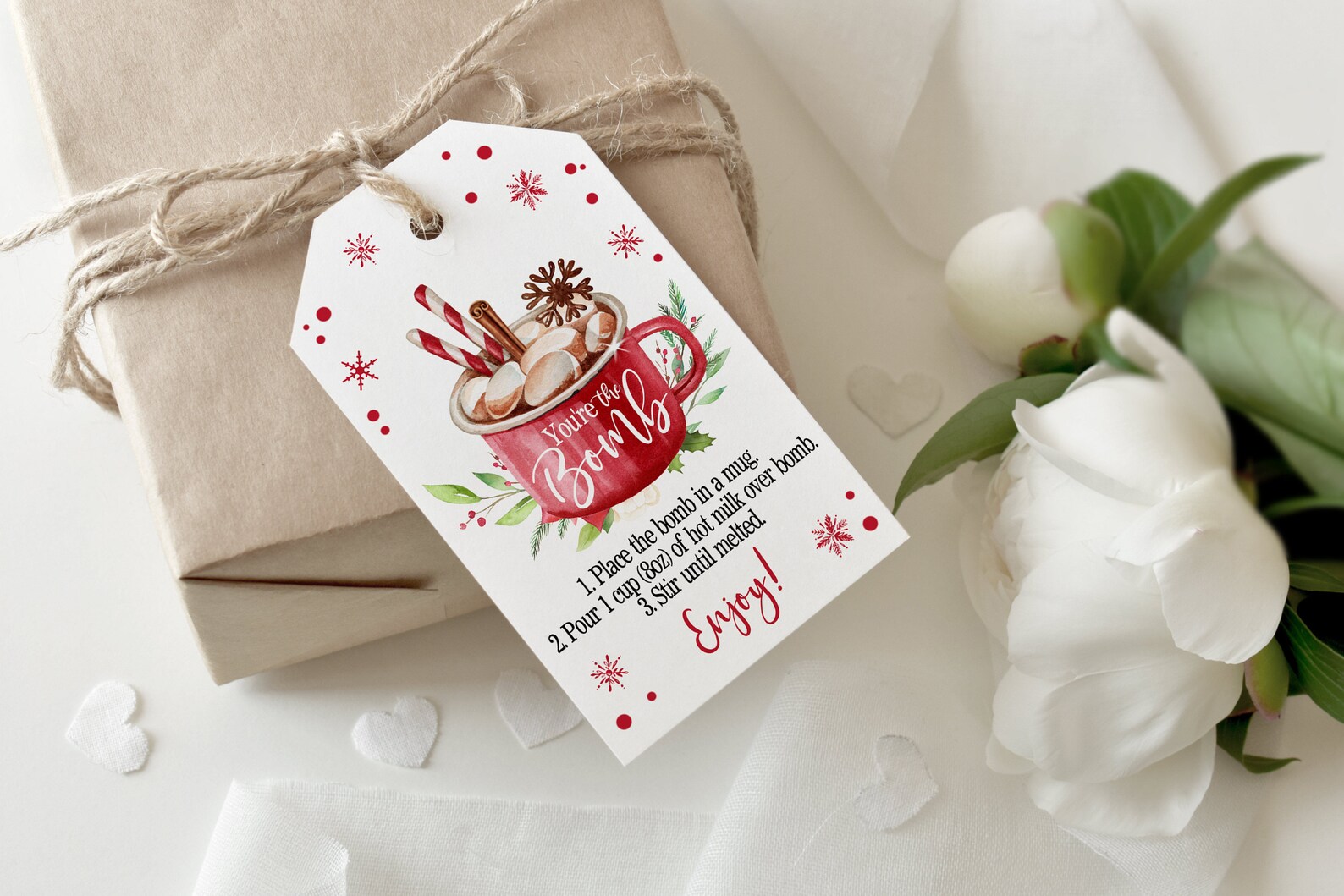 Hot Chocolate Bomb Tags Printable Hot Cocoa Bomb - Etsy