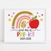 Rainbow First Day of Pre-k3 Sign Printable, Girl Back to School Poster ...
