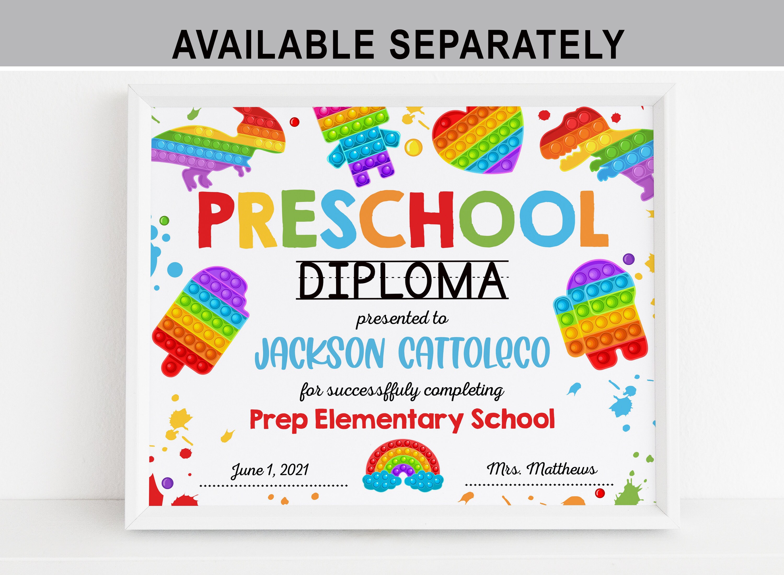 EDITABLE Girl Preschool Diploma Printable Personalized - Etsy