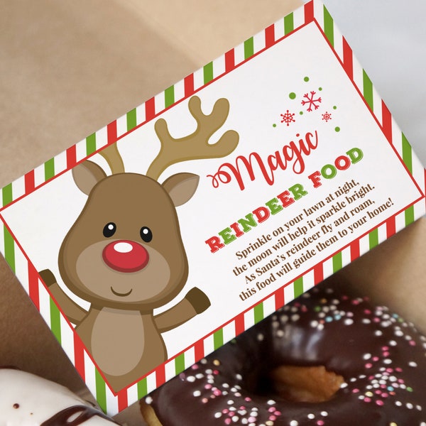 Reindeer Food Label - Etsy