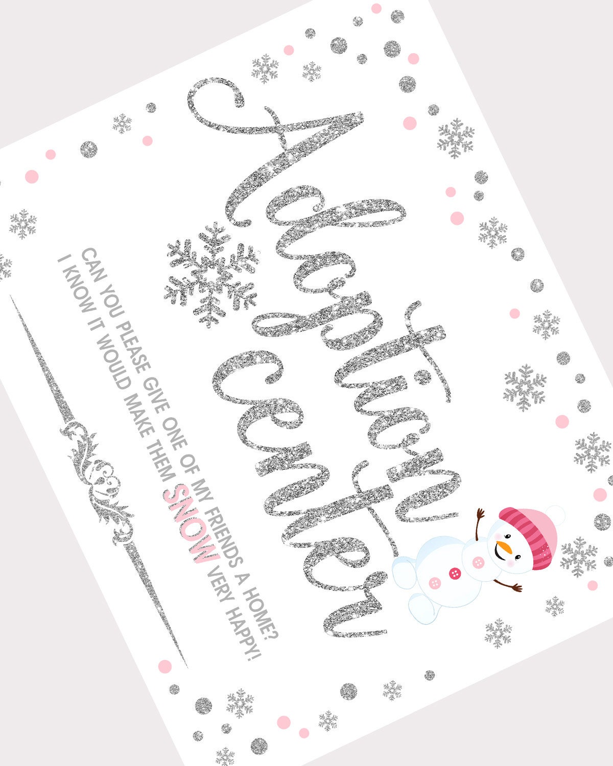 Snowman Adoption Center Sign and Certificate Printable, Winter ...
