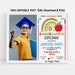 EDITABLE Kindergarten Diploma With Photo Printable Rainbow Personalized ...