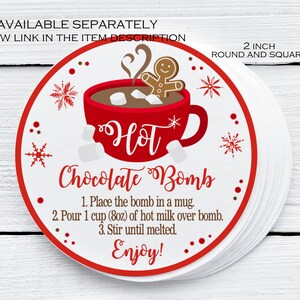 Christmas Hot Chocolate Bomb Tags Printable, Hot Cocoa Bomb ...