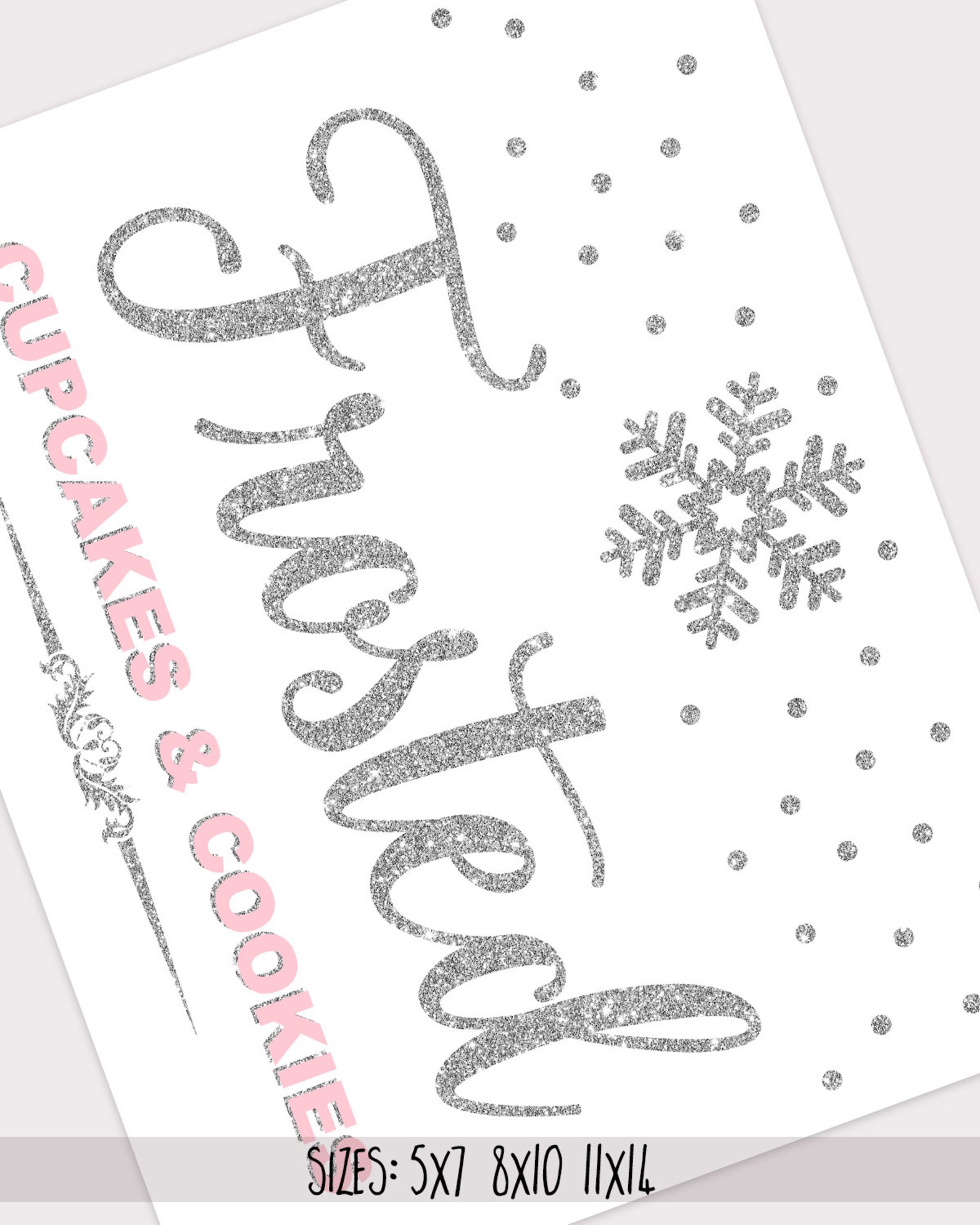 Frosted Cupcakes & Cookies Sign Printable Winter Onederland | Etsy