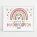 Rainbow First Day of Pre-k3 Sign Printable, Girl Back to School Poster ...
