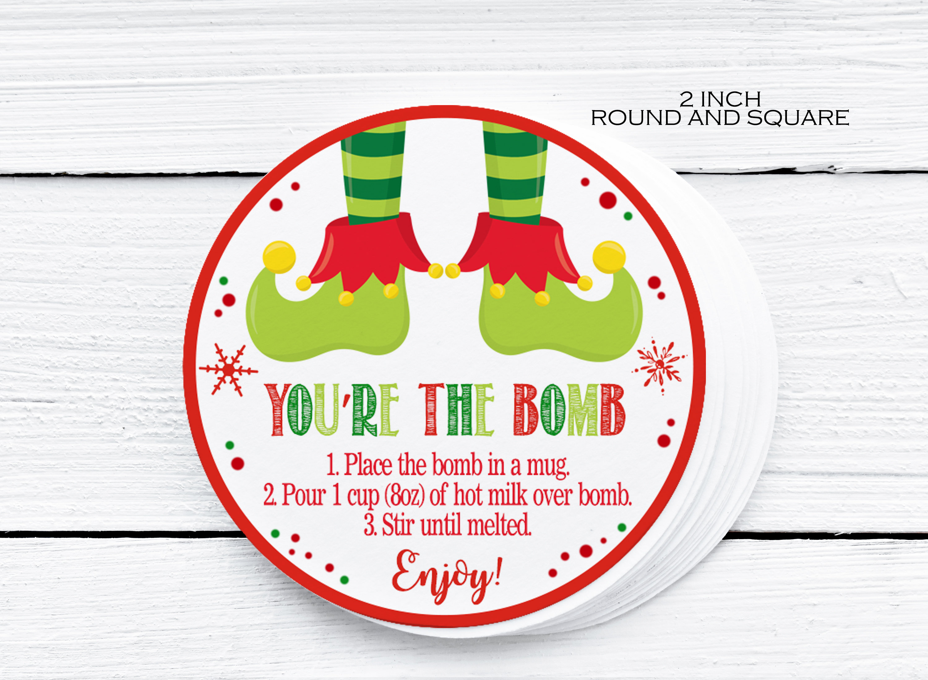 Elf Hot Chocolate Bomb Tags Printable, Christmas Hot Cocoa Bomb ...
