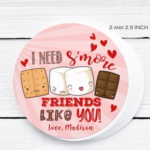 S'mores Valentine's Day Gift Tag Printable, I Need S'more Friends Like ...