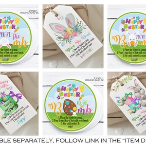 Easter Hot Cocoa Bomb Tags Printable, Hot Chocolate Bomb Instructions ...