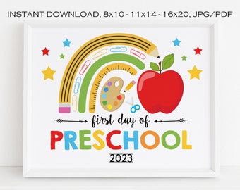 Editable First Day of School Printable Sign Boy Back to - Etsy