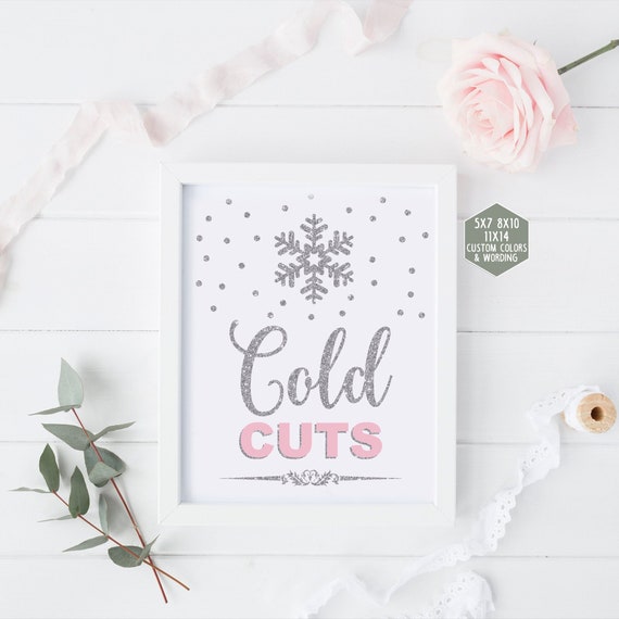 Cold Cuts Sign Printable Winter Onederland Decorations Pink | Etsy