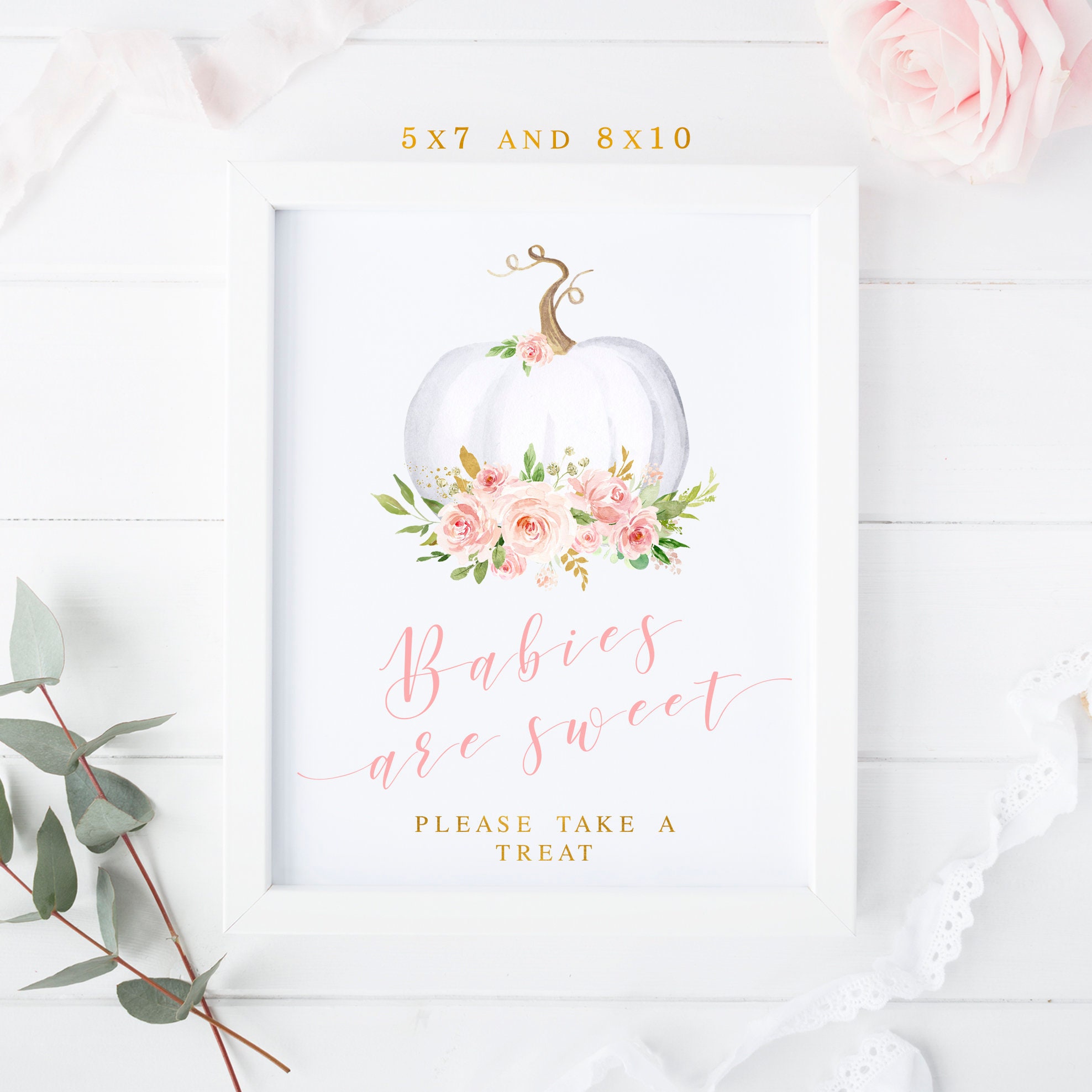 Message From the Bump Sign Printable Fall Girl Baby Shower | Etsy