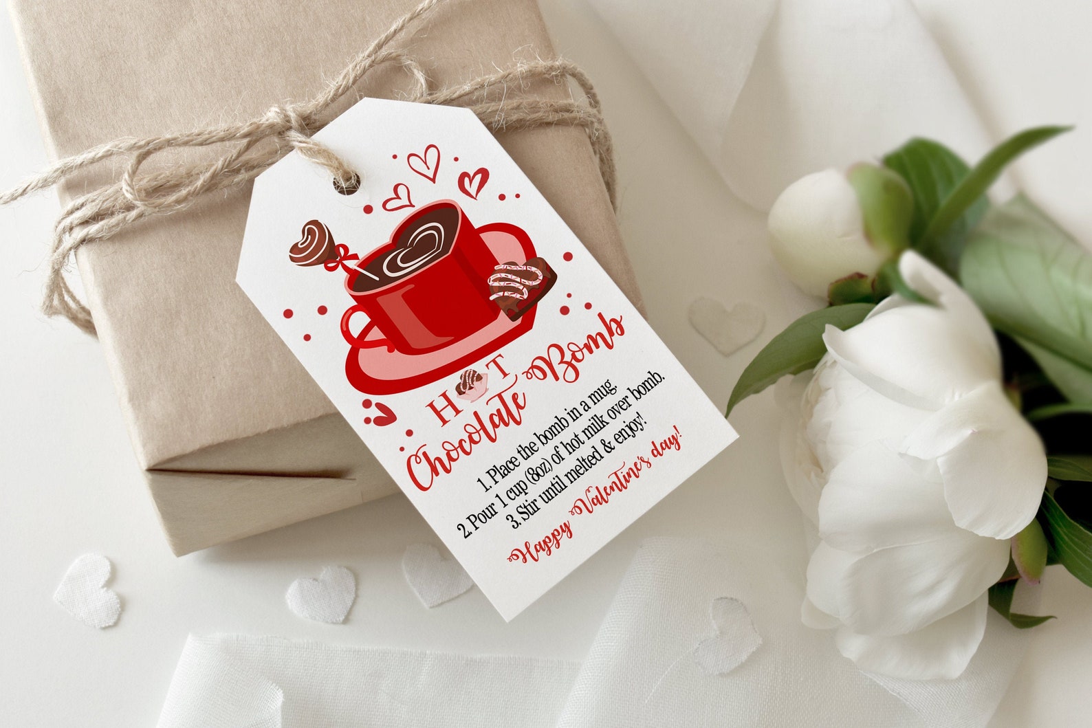 Hot Chocolate Bomb Tags Printable, Hot Cocoa Bomb Tag Instructions ...